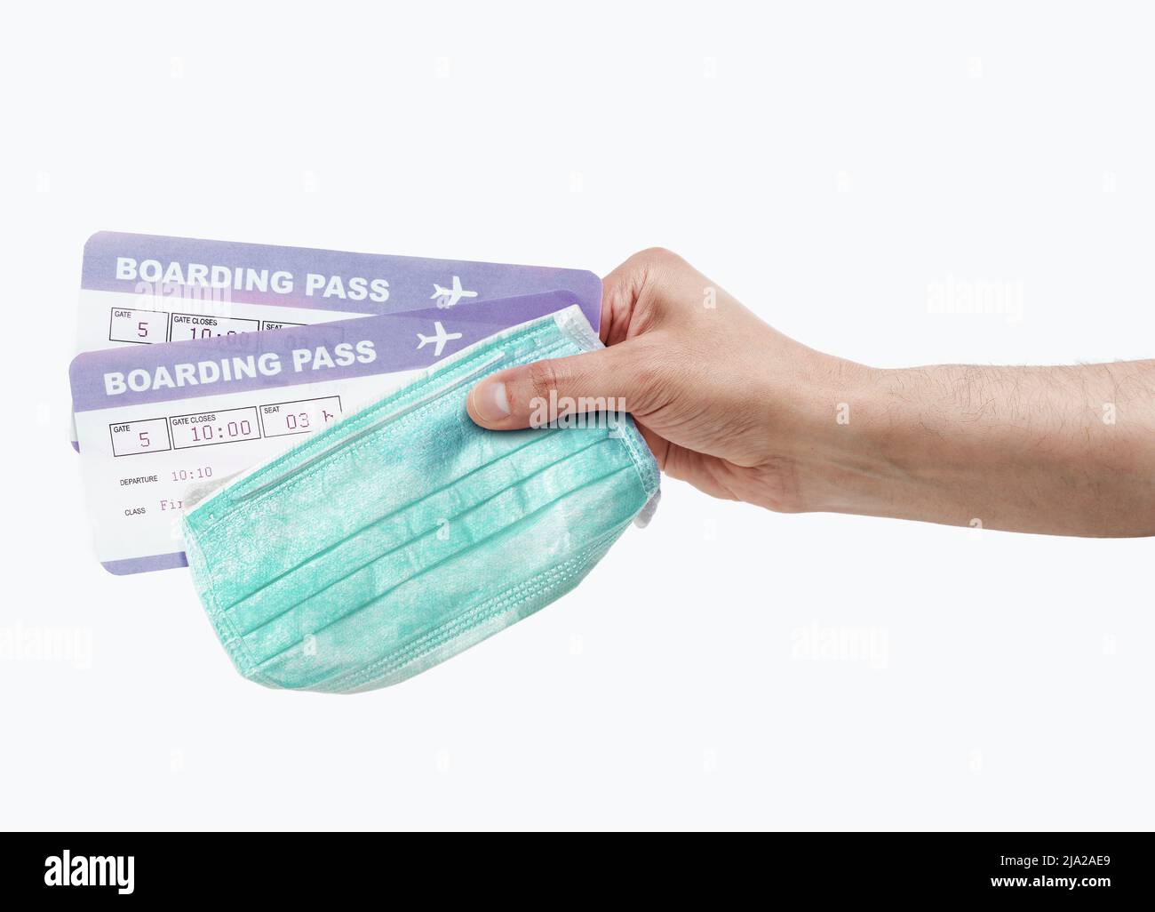 Passport, mask and boarding pass hi-res stock photography and images ...