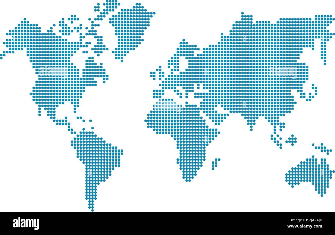 Dotted world maps Stock Vector Images - Alamy