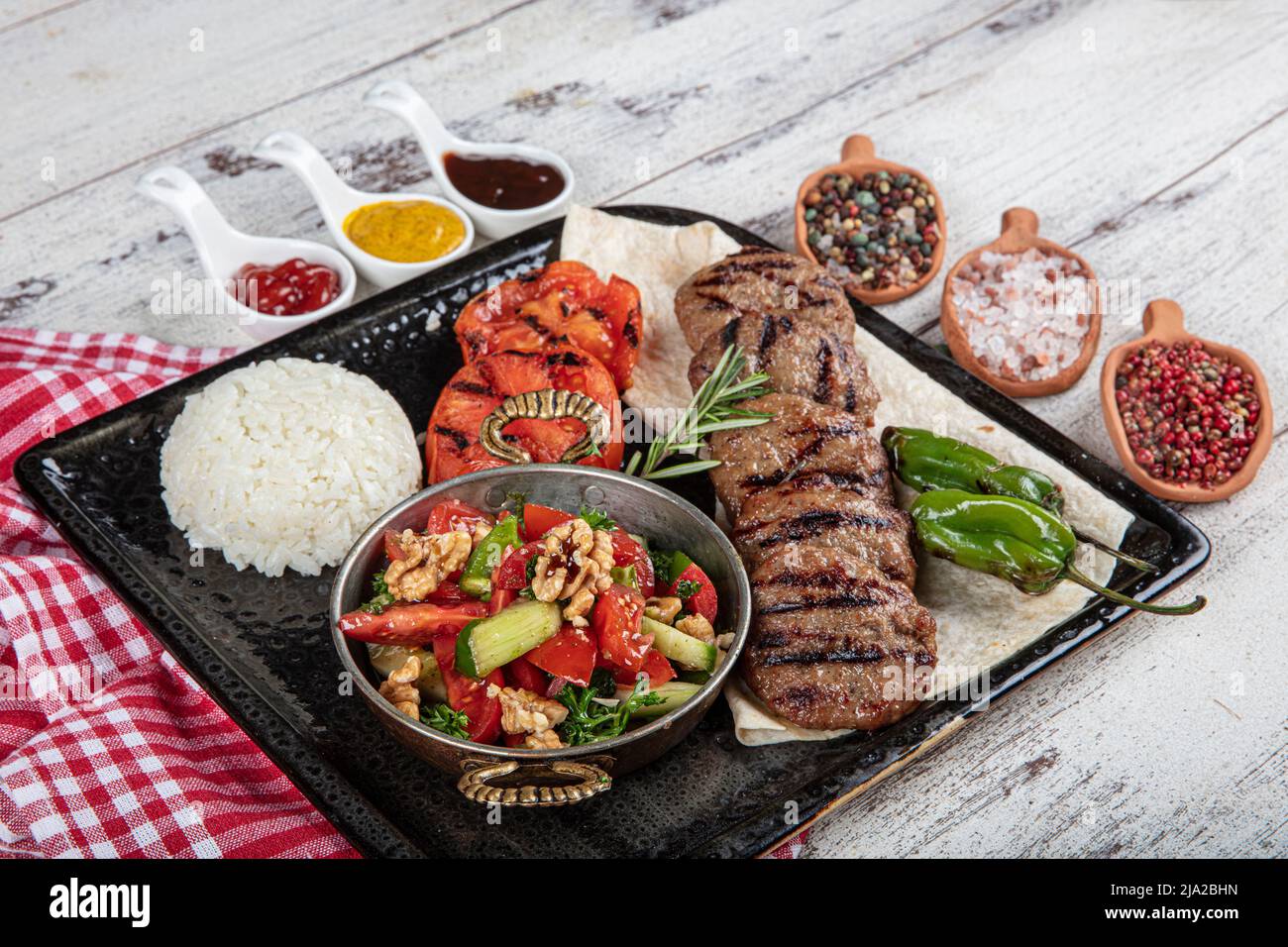 Turkish meatball traditional kofte. Spicy meatballs Kebab or Kebap ...