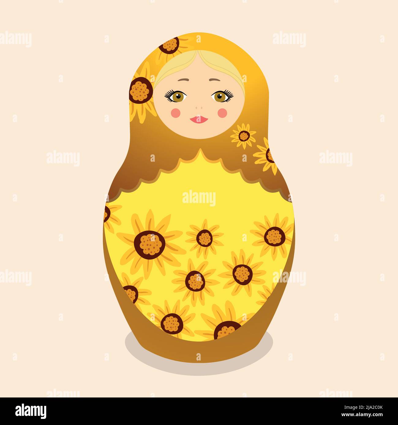 Russian Matryoshka. Traditional Russian folklore dolls with big eyes ...