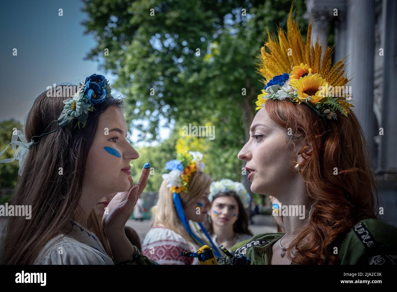 Ukrainian ‘March of Mothers’ (Марш Матерів) protest in Hyde Park ...