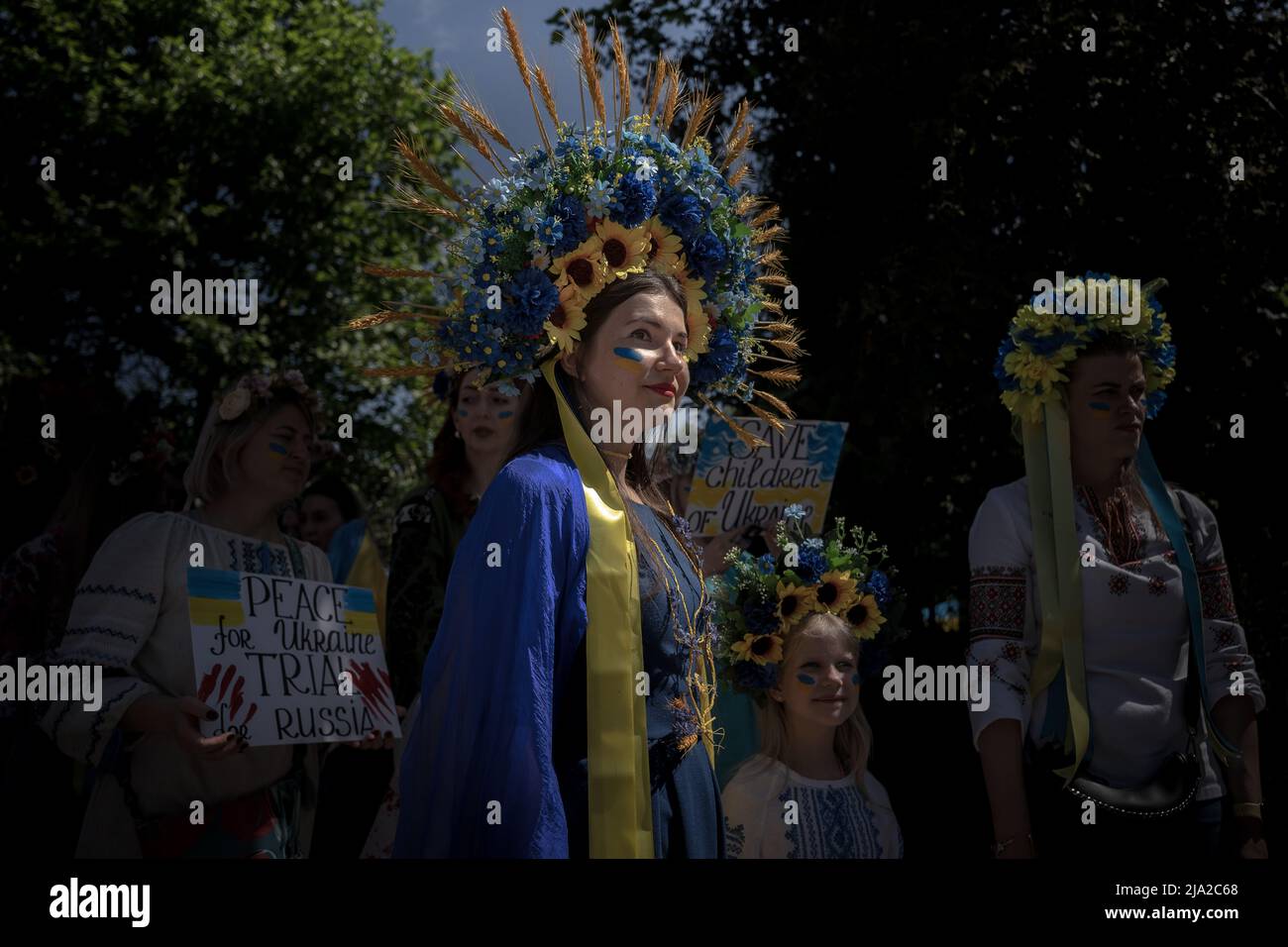 Ukrainian ‘March of Mothers’ (Марш Матерів) protest in Hyde Park ...