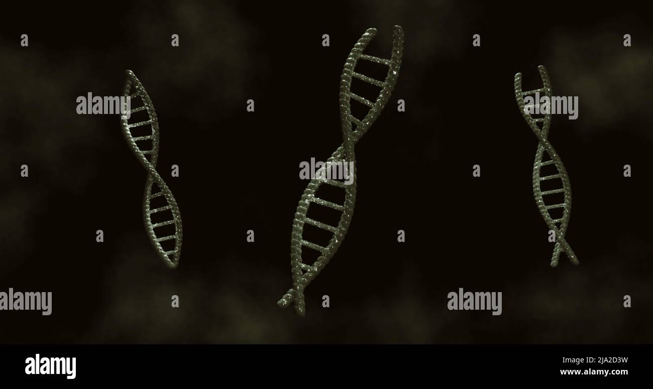 Image of macro of grey 3d dna strands spinning Stock Photo - Alamy