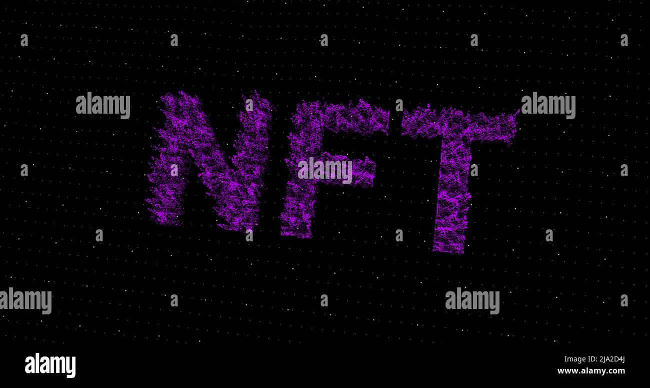 Image of nft over black background Stock Photo - Alamy