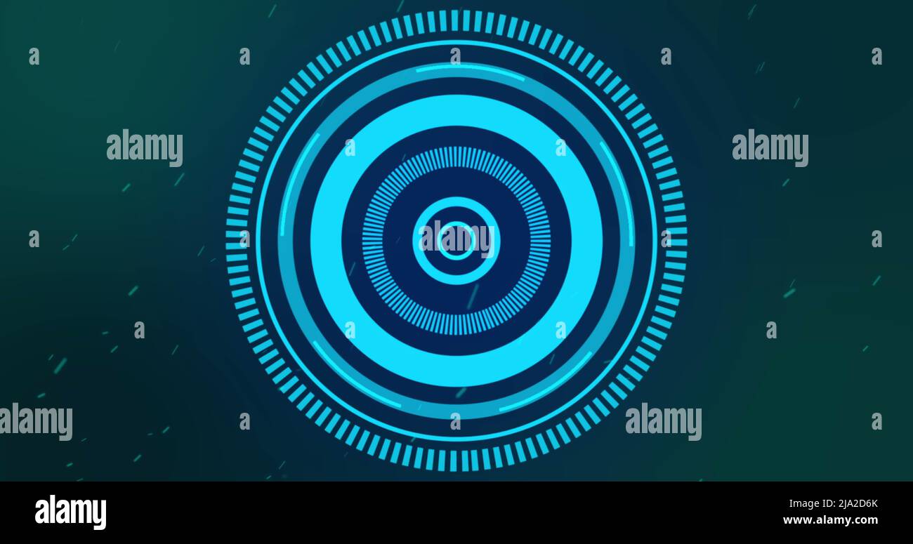 Image of processing circle over navy background with green dots Stock ...