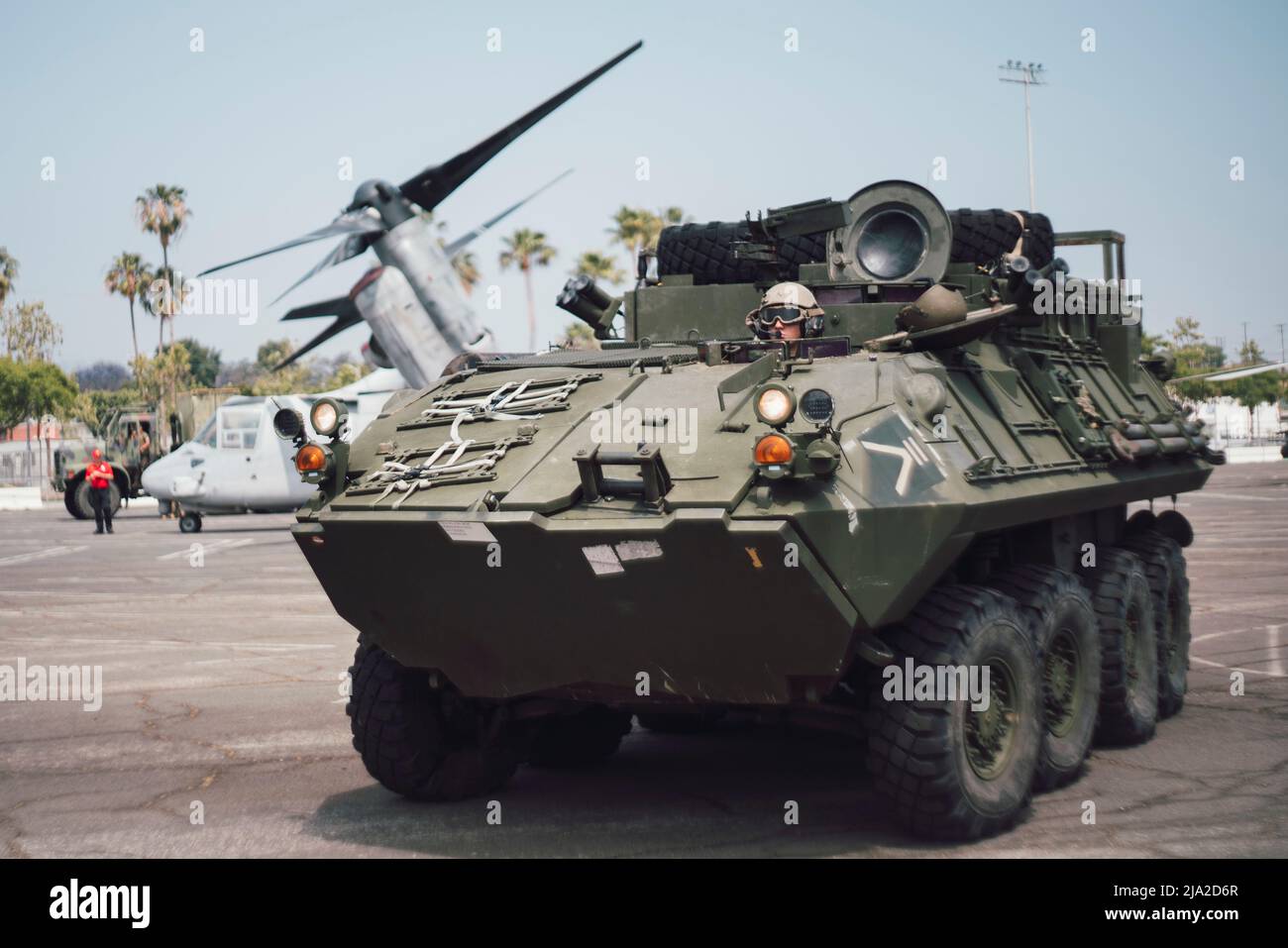 U.S. Marine Corps Lance Cpl. Nicholas Robinson, a light armored vehicle ...