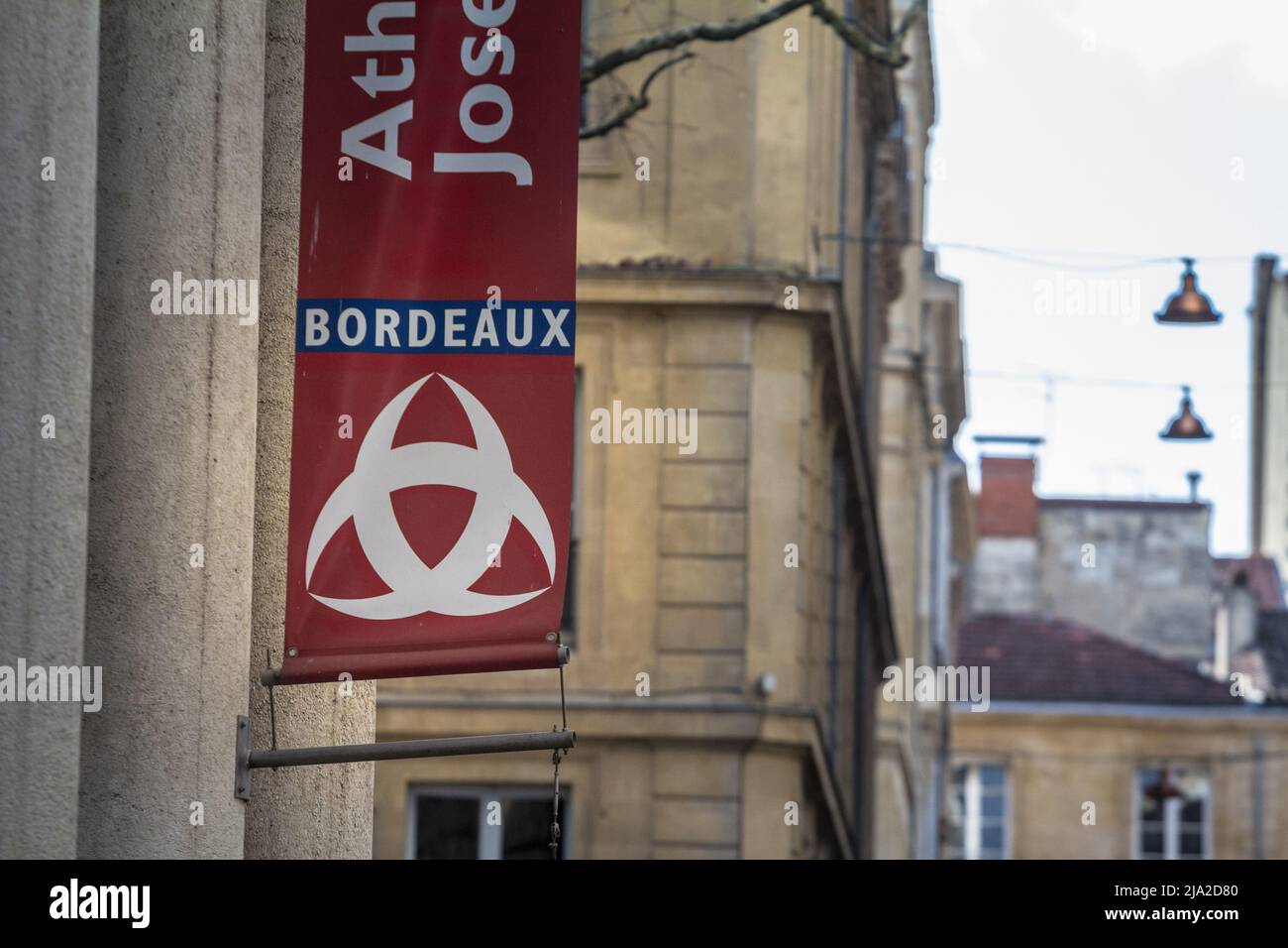 Picture of a sign with the logo of Bordeaux Metropole, France, on a ...