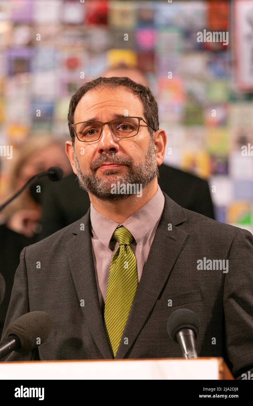 Rabbi David Kosak of Congregation Neveh Shalom speaks to the conference ...