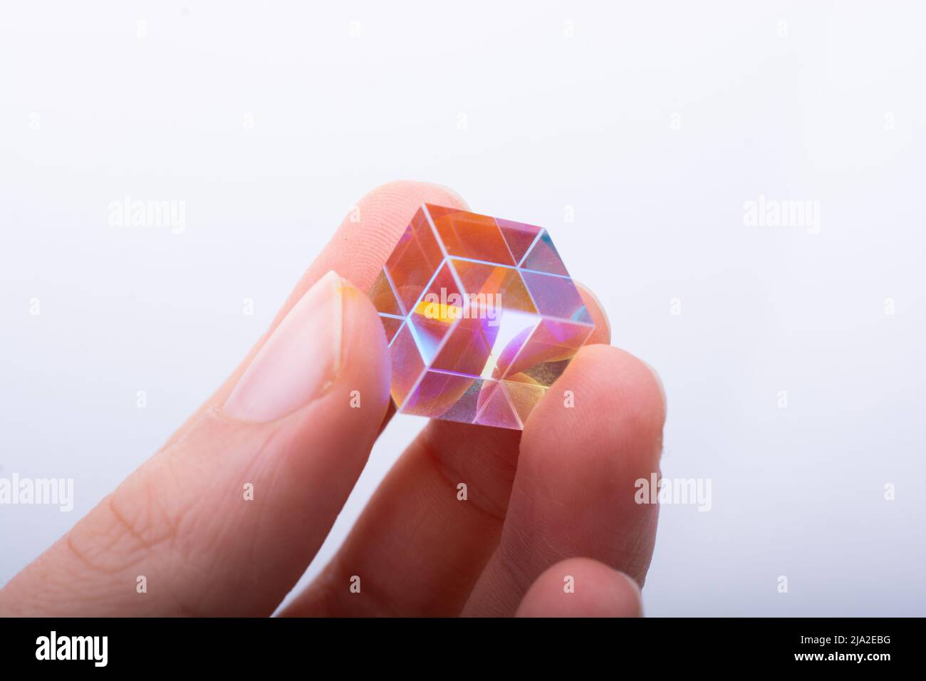 bright luminous prism cubes refract light in different colors. Physics ...
