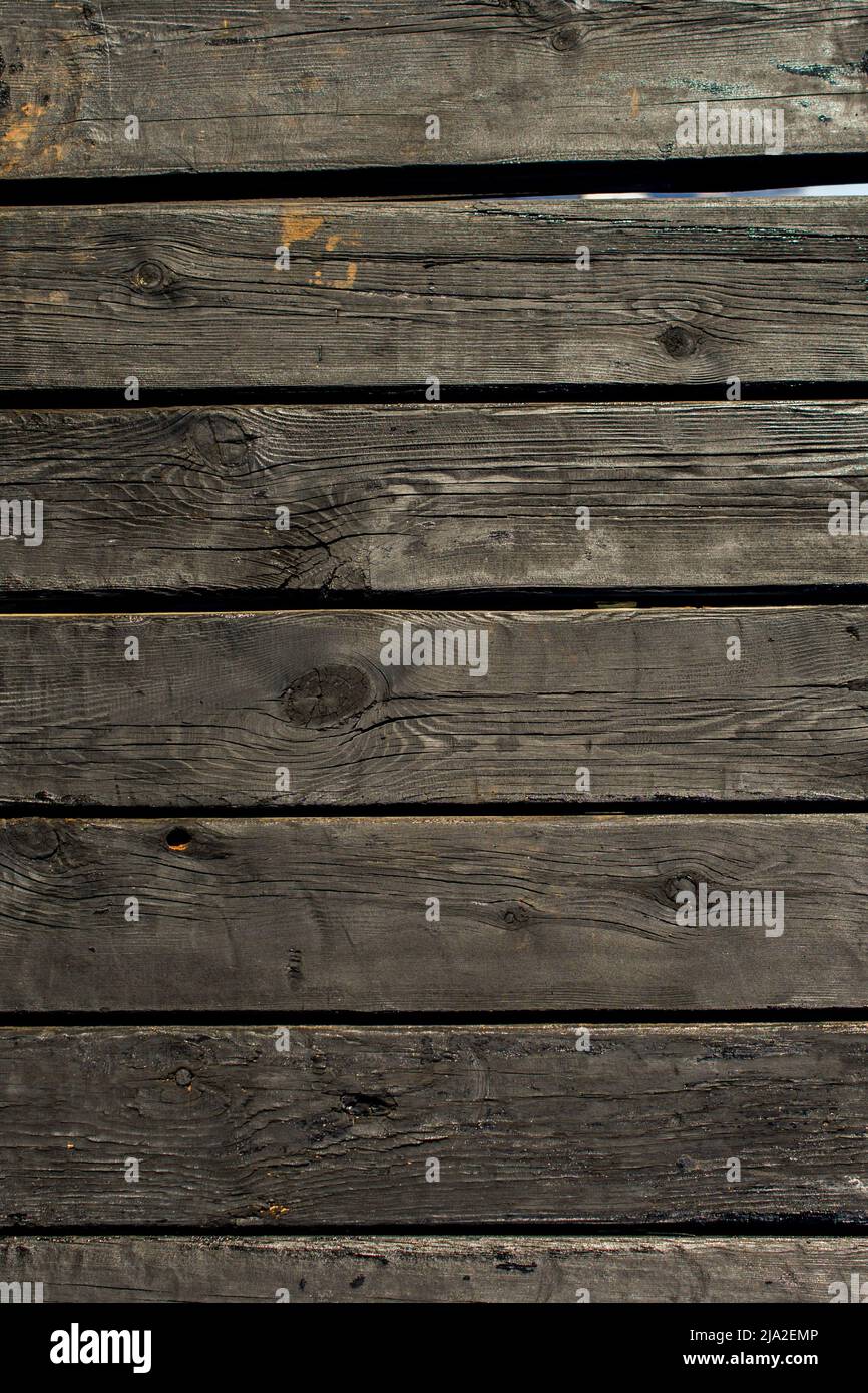 Texture details of an old wooden plunks as background Stock Photo - Alamy