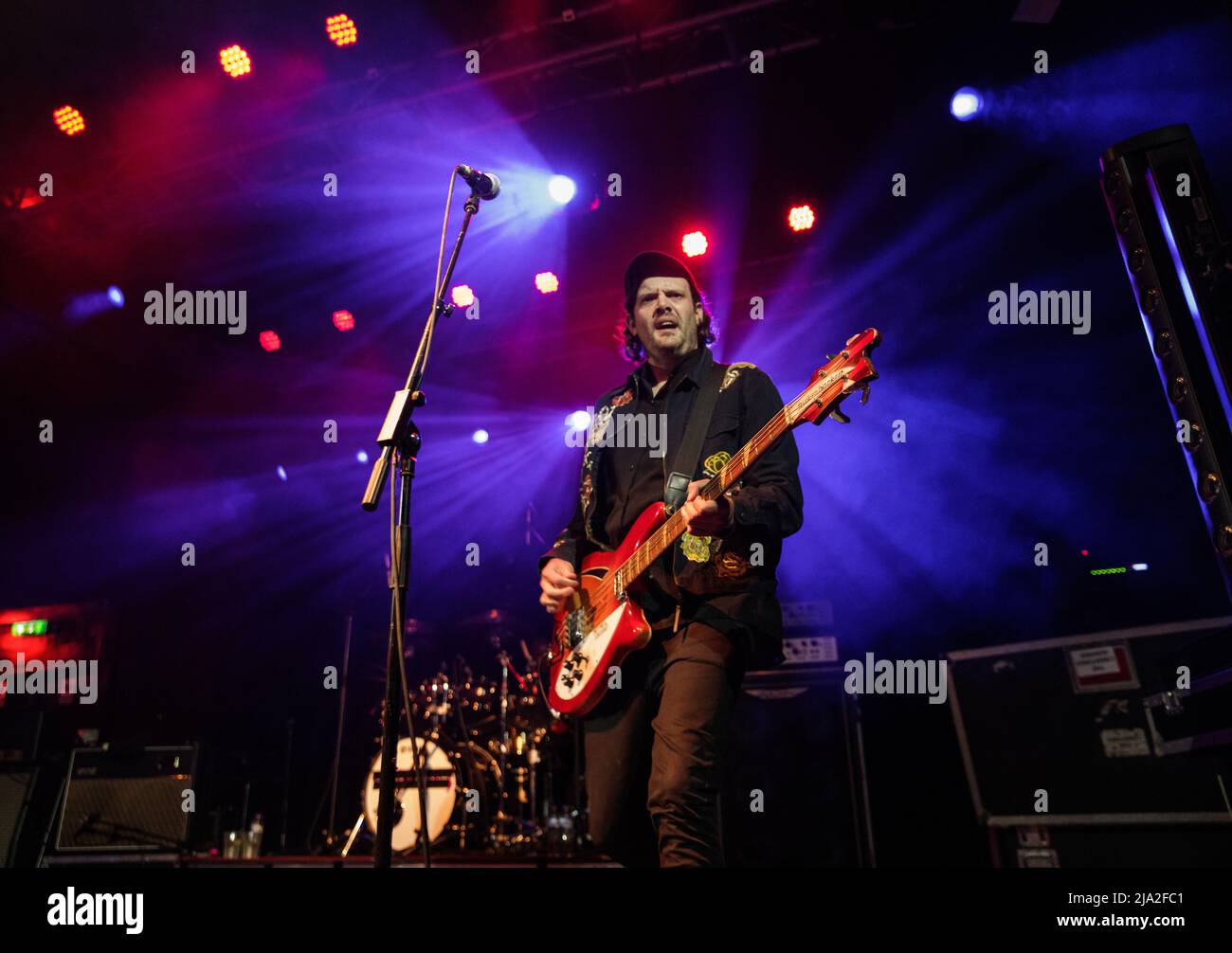London, England, 26th May 2022, Carl Barât, Gary Powell, Anthony ...