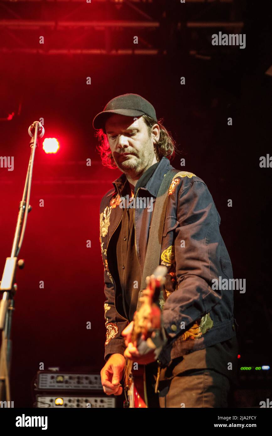 London, England, 26th May 2022, Carl Barât, Gary Powell, Anthony ...