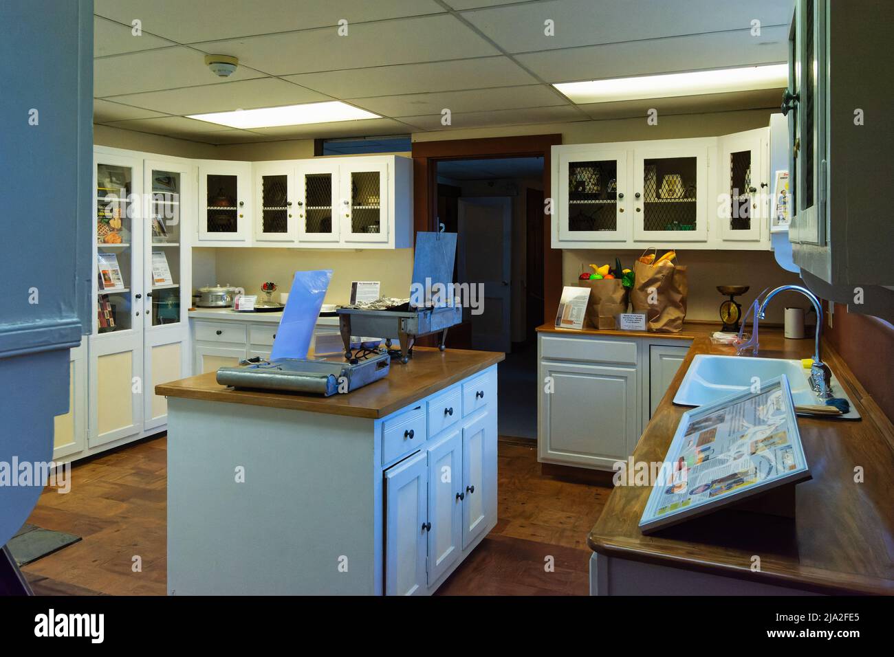 The state of the art mid-century kitchen at the 1926 Medieval-style ...