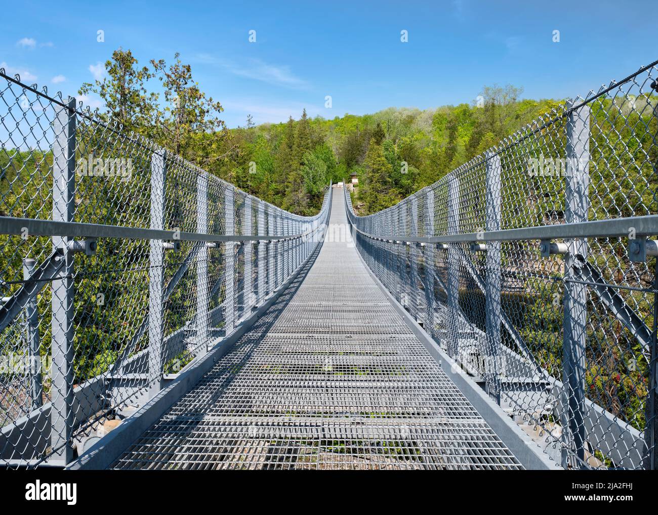 A stunning view looking directly along the 300 foot Ranney Gorge ...