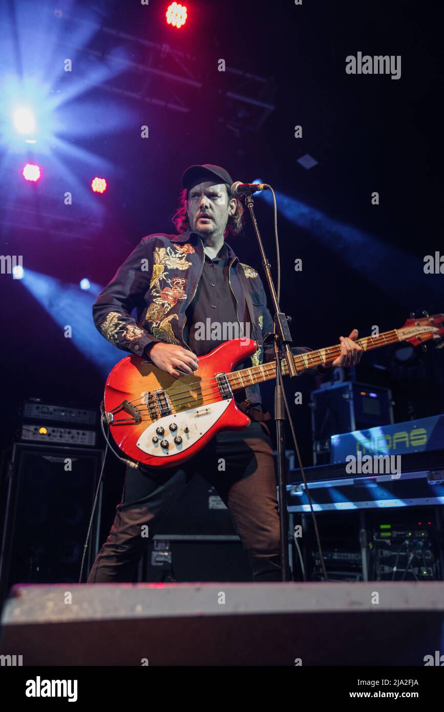 London, England, 26th May 2022, Carl Barât, Gary Powell, Anthony ...