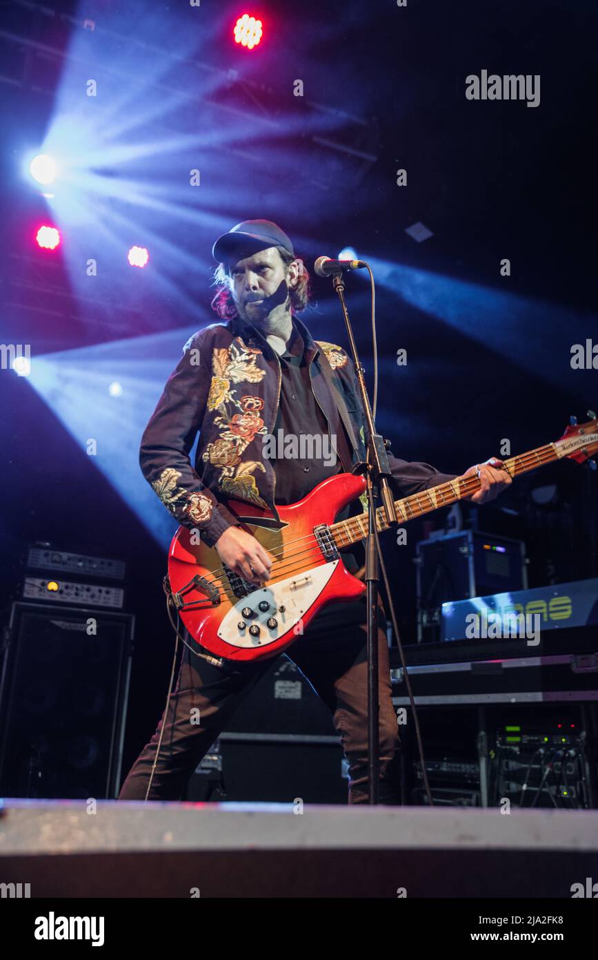 London, England, 26th May 2022, Carl Barât, Gary Powell, Anthony ...