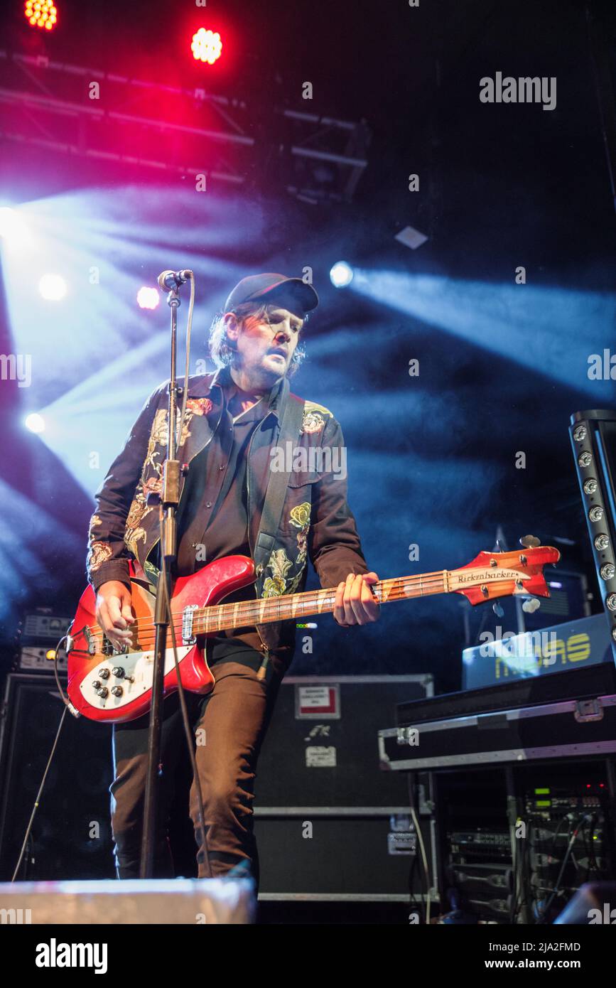 London, England, 26th May 2022, Carl Barât, Gary Powell, Anthony ...
