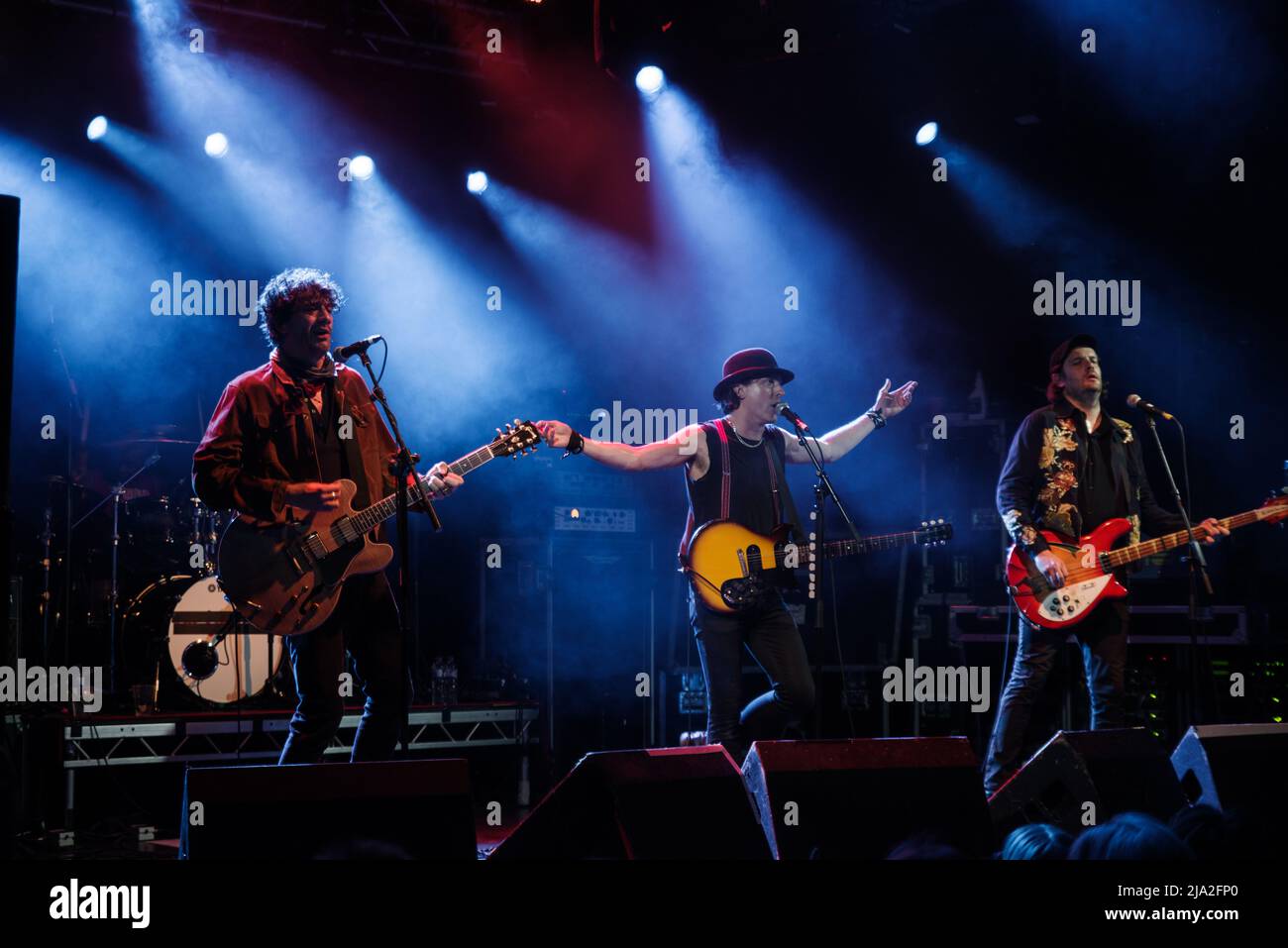 London, England, 26th May 2022, Carl Barât, Gary Powell, Anthony ...