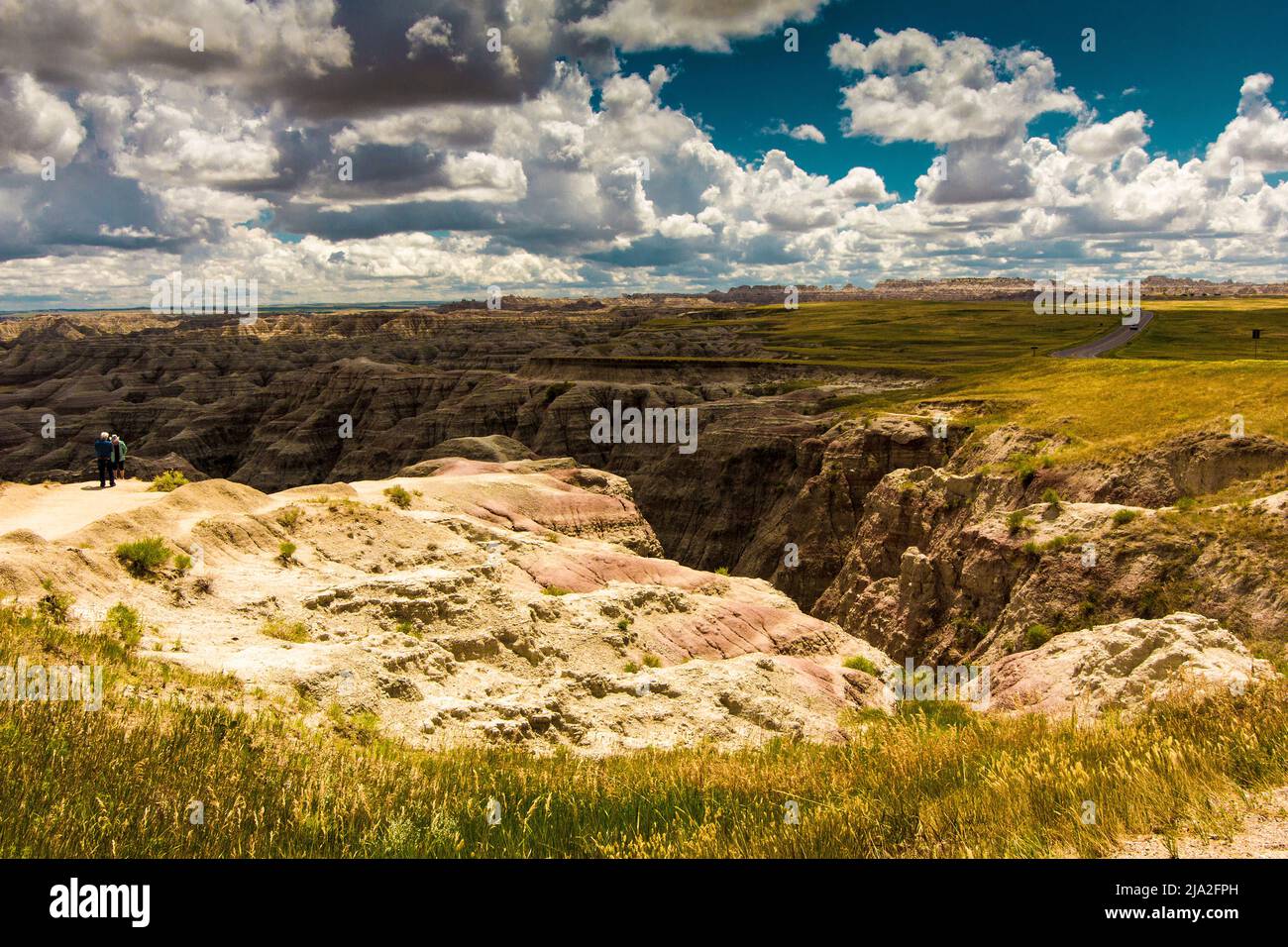 Big Badlands Overlook, Badlands National Park, South Dakota Stock Photo ...