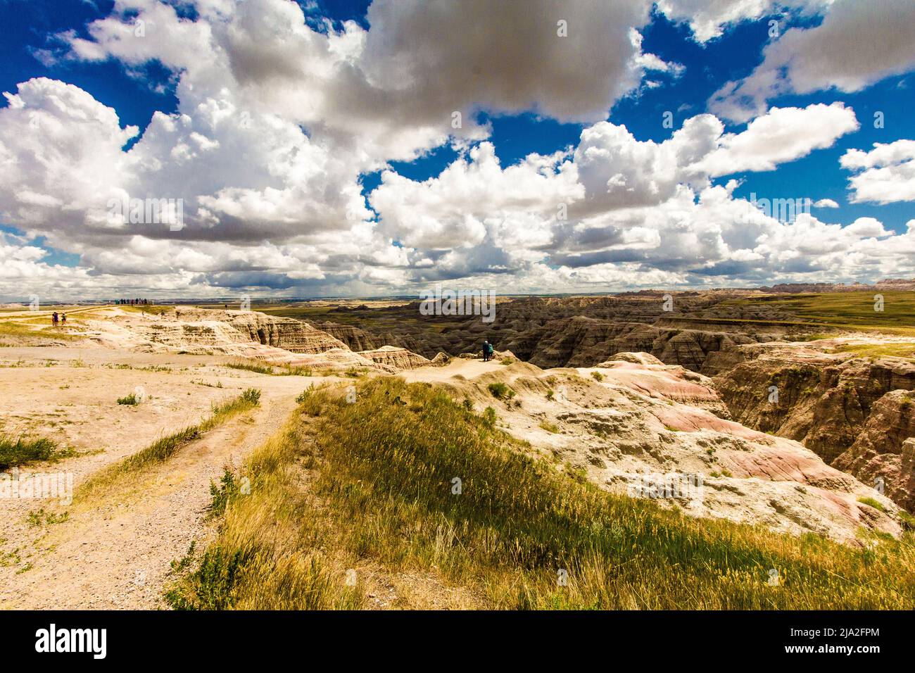 Big Badlands Overlook, Badlands National Park, South Dakota Stock Photo ...