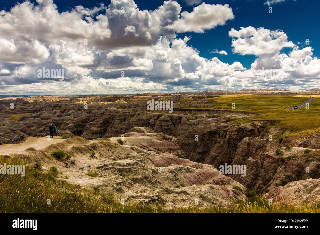 Big Badlands Overlook, Badlands National Park, South Dakota Stock Photo ...