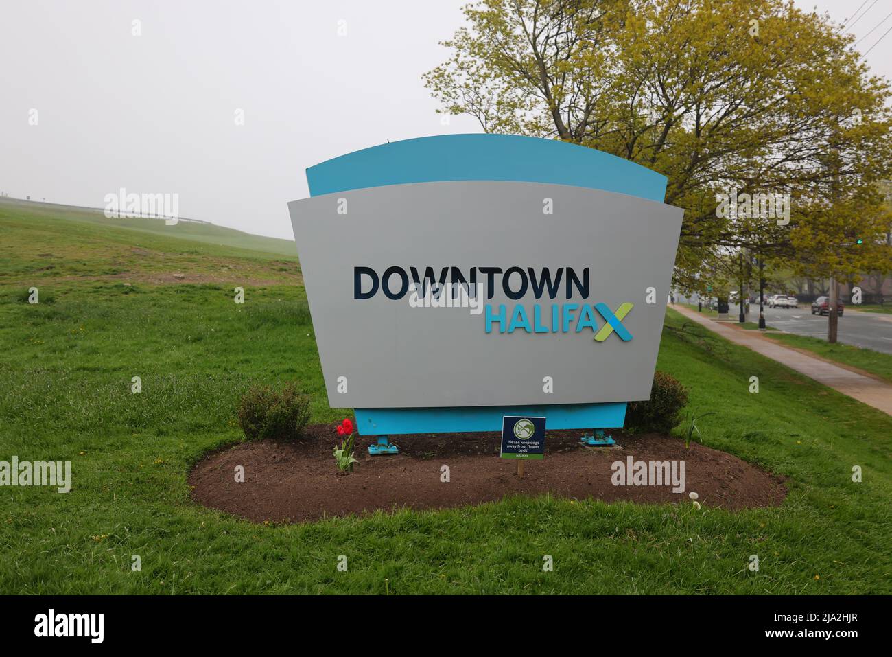 Halifax Downtown welcome sign. Halifax is the capital of Nova Scotia ...