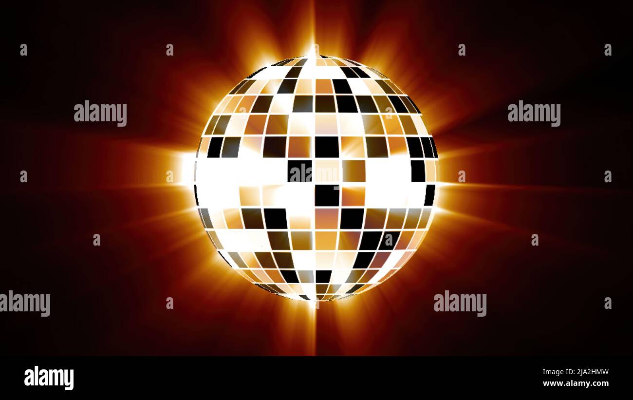 Shiny retro disco ball Stock Photo - Alamy