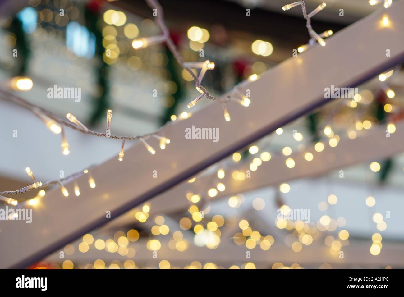 Led light in blur background decoration at house, mall Stock Photo - Alamy