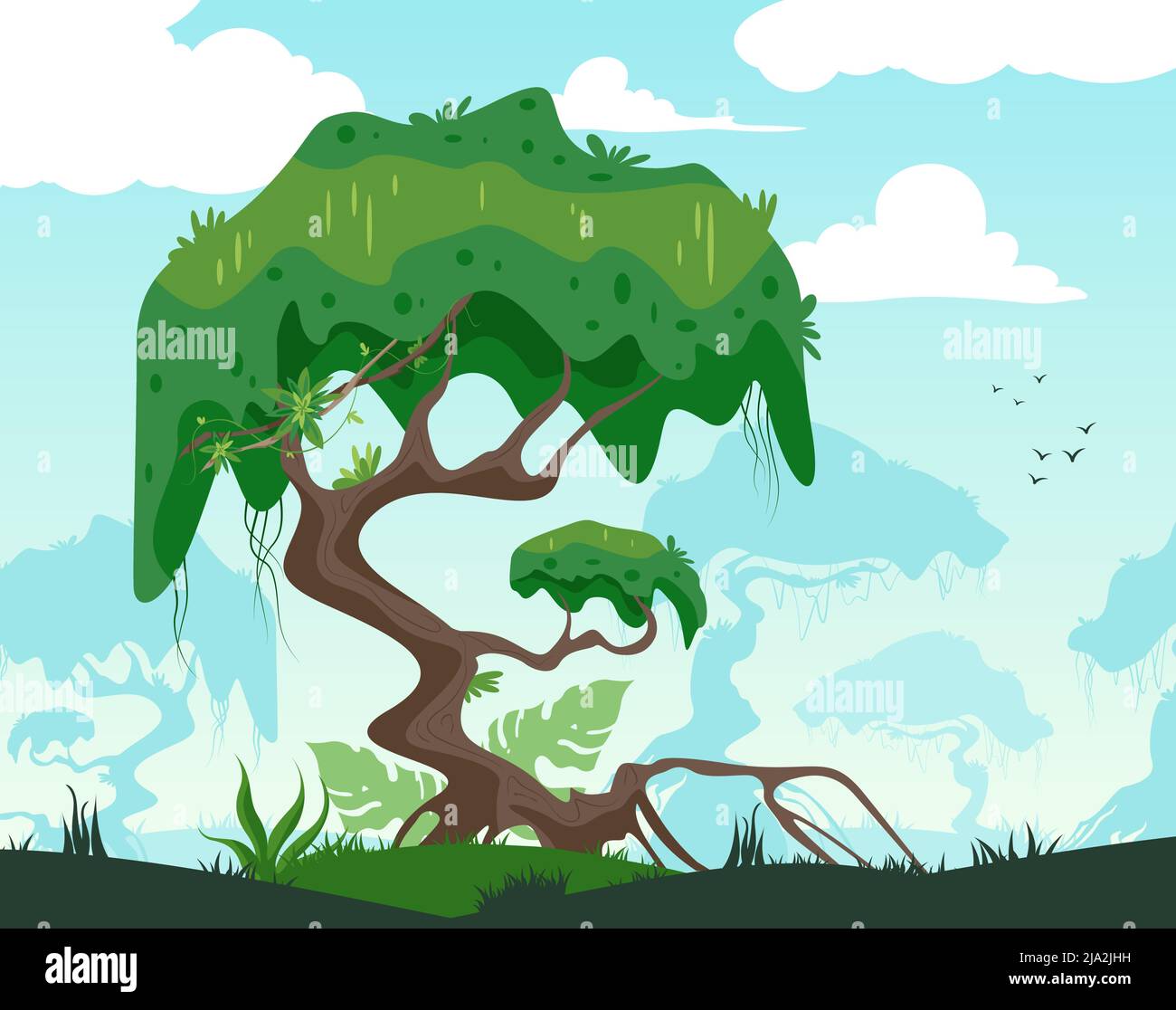 Tall majestic plants Stock Vector Images - Alamy