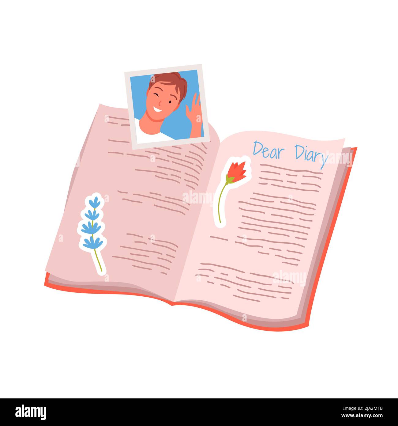 Diary open woman Stock Vector Images - Alamy