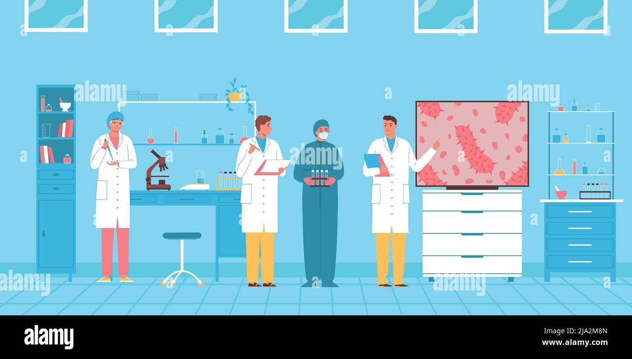 Scientists are conducting a microbiological scientific conference in ...