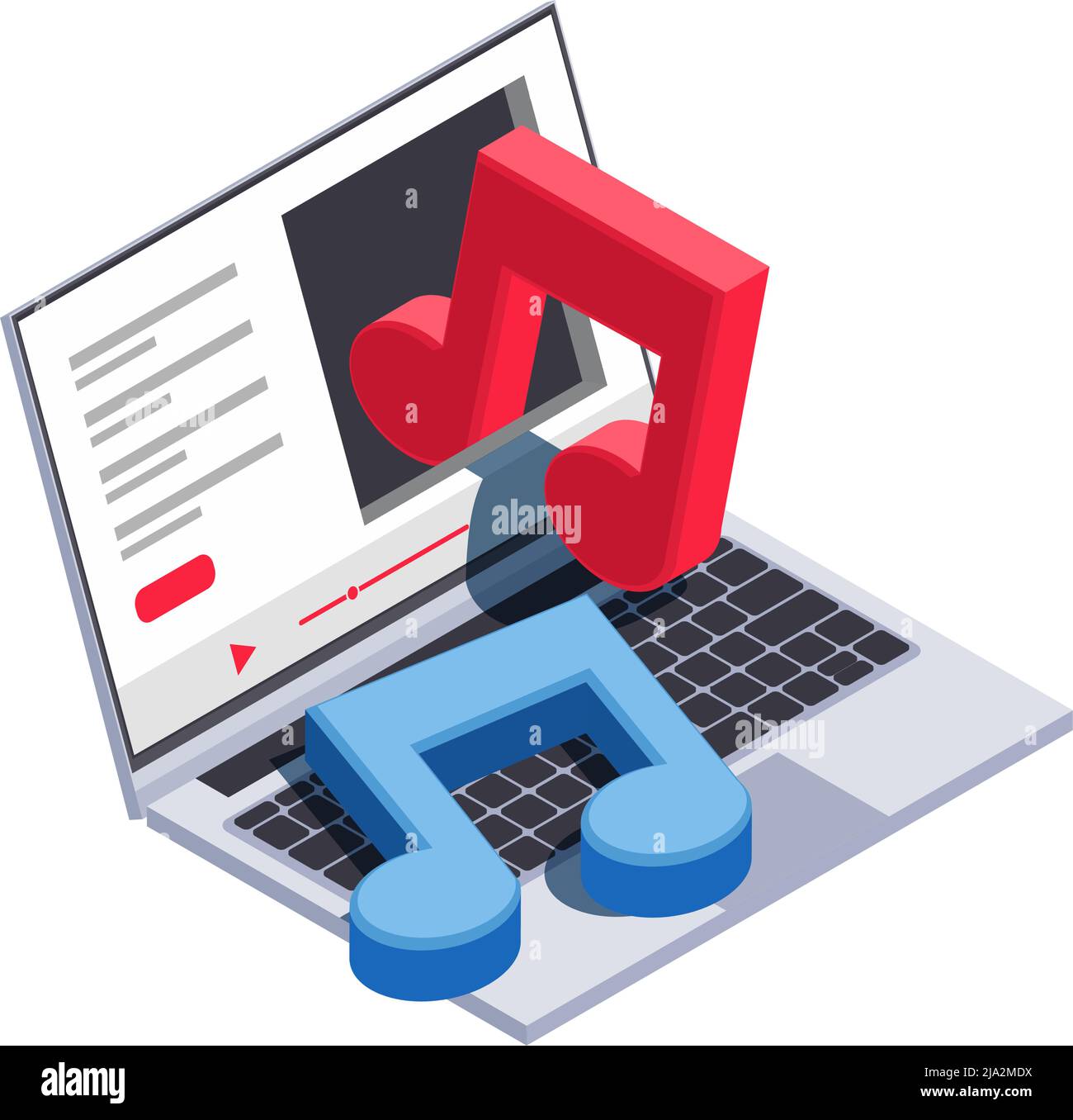 Social network isometric icons composition with isolated image of ...