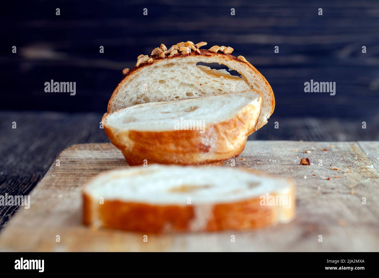 delicious crispy bun with peanuts , fresh wheat flour bun with roasted ...