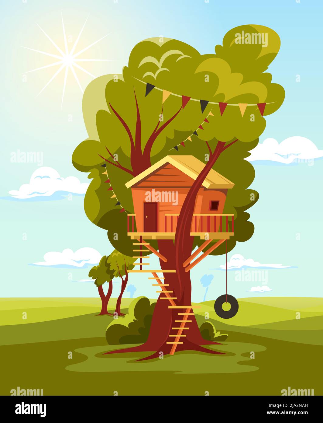 Attached to roof Stock Vector Images - Alamy