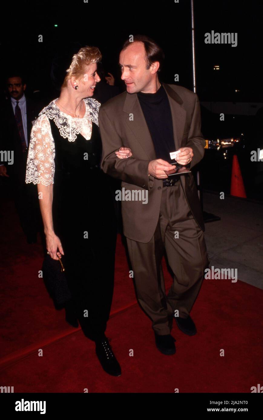Phil Collins wife Jill Collins December 1992 Credit: Ralph Dominguez ...