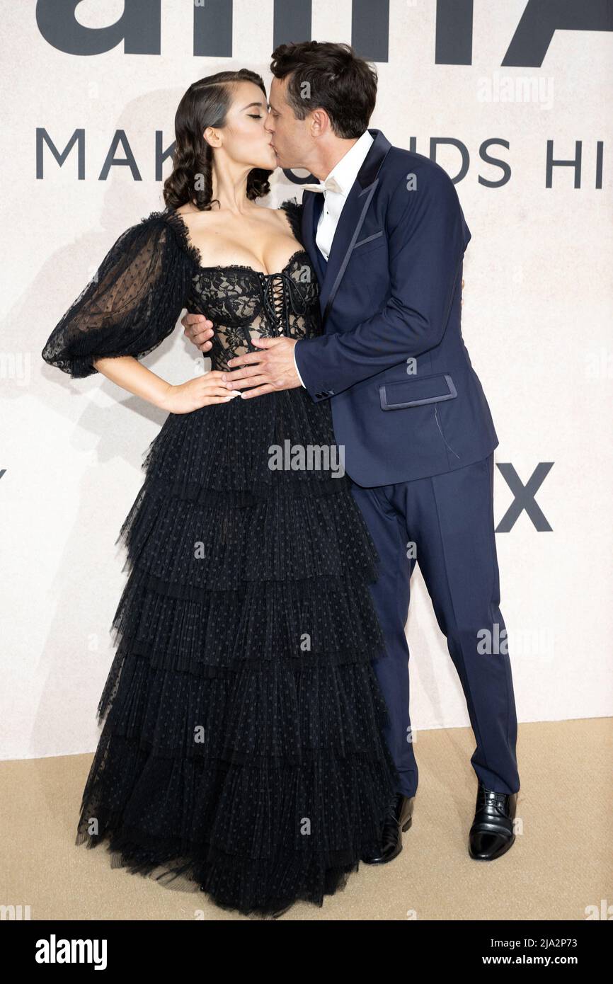 Caylee Cowan and Casey Affleck attend the amfAR Cannes Gala 2022 at ...