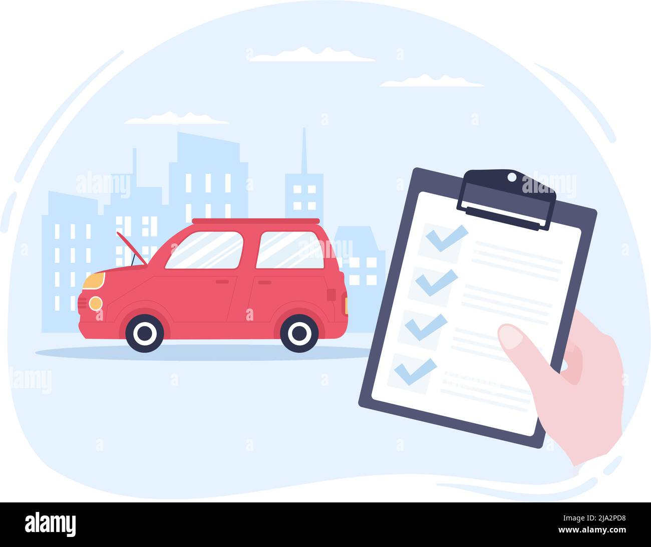 Car Inspection of The Station Detects Faults, Draws up a Checklist of ...