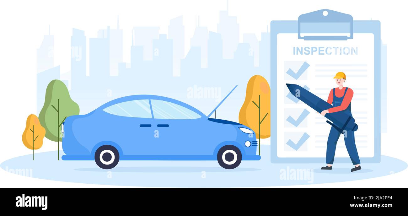 Car Inspection of The Station Detects Faults, Draws up a Checklist of ...