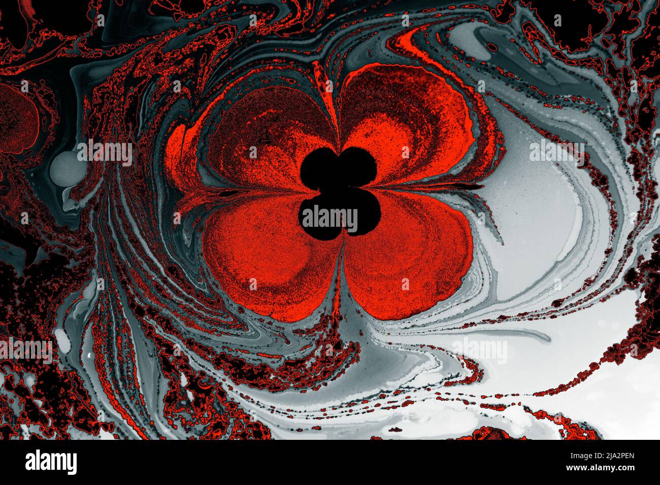 Abstract ebru cover art. Floral Ebru marbling texture background design ...
