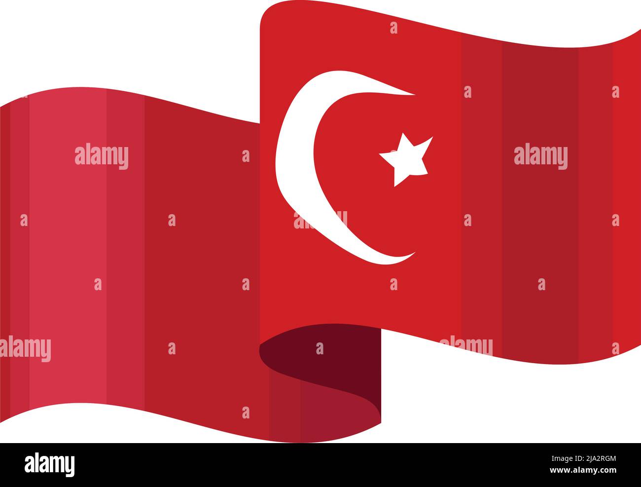 turkey red flag waving Stock Vector Image & Art - Alamy