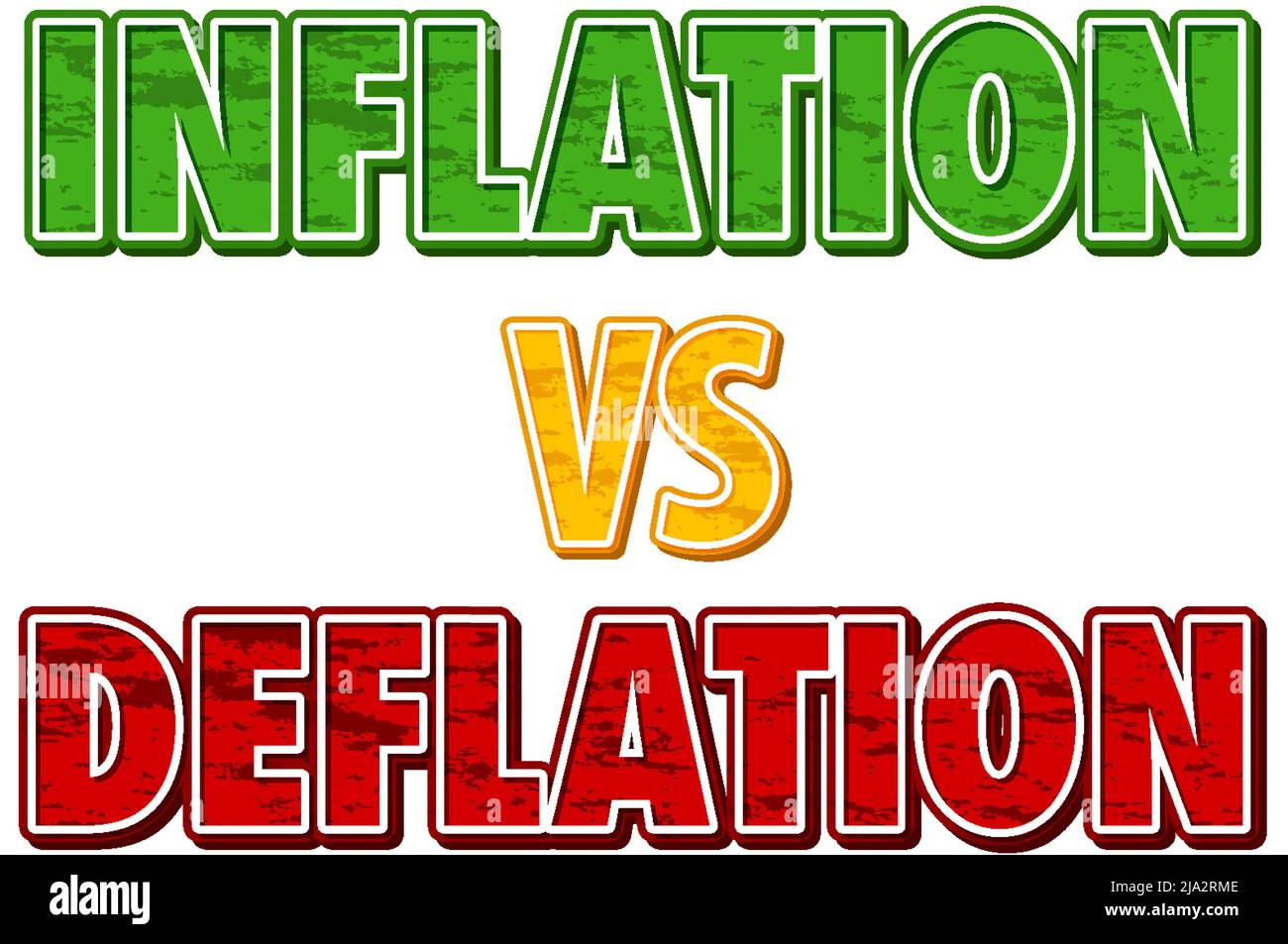 Inflation vs deflation font logo illustration Stock Vector Image & Art ...