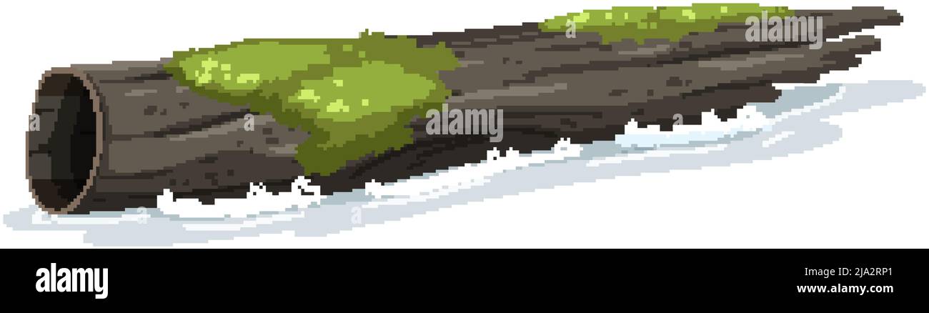Isolated floating dead log wood illustration Stock Vector Image & Art ...