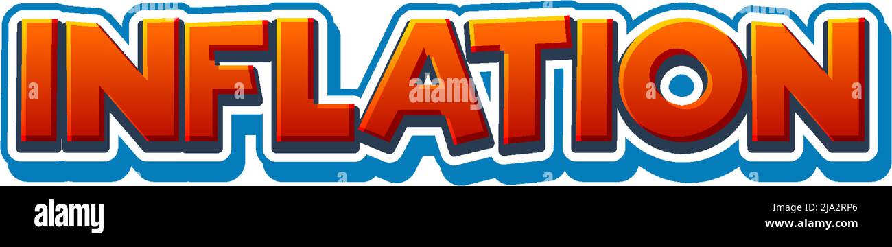 Inflation word logo design illustration Stock Vector Image & Art - Alamy