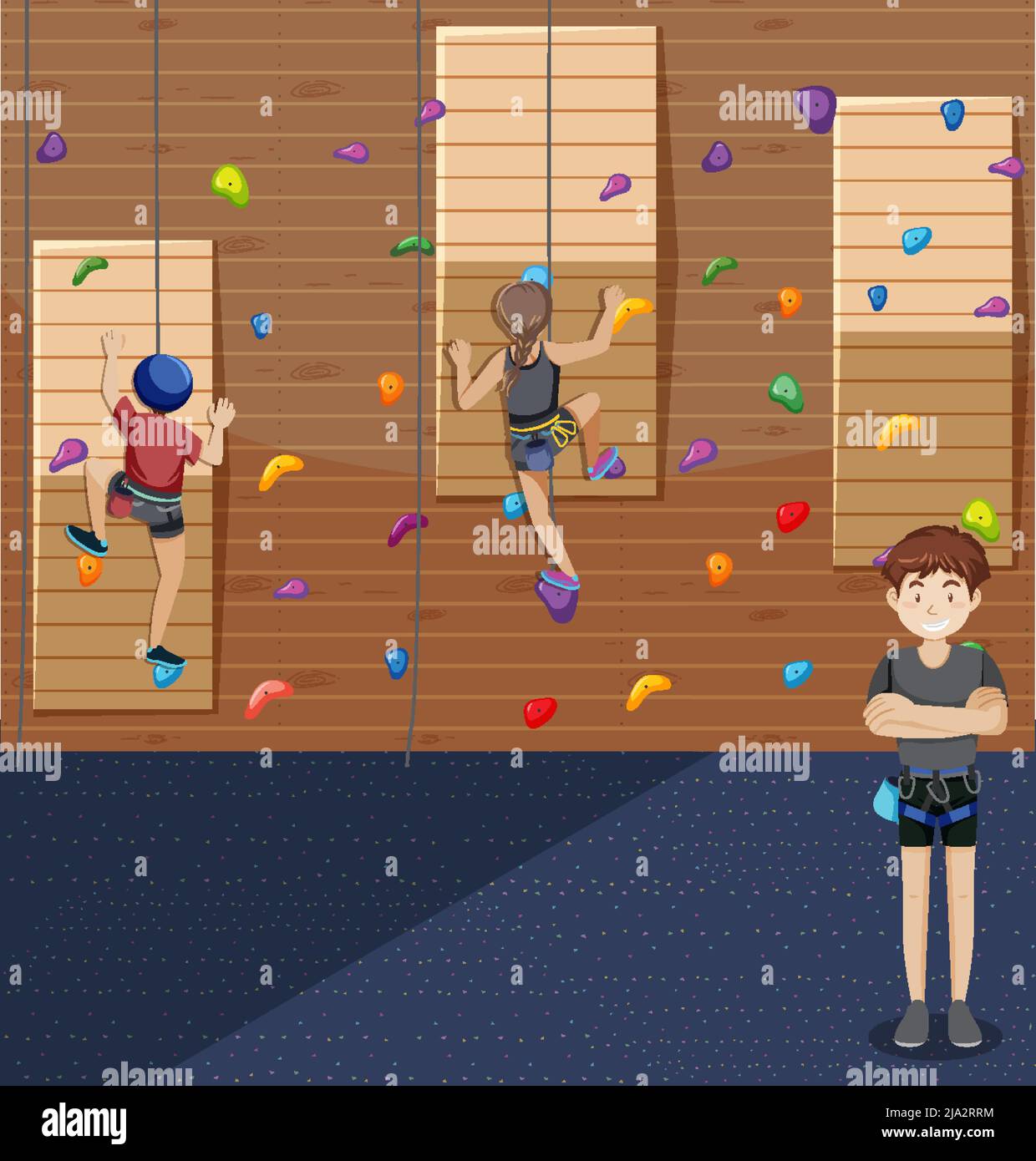 Indoor Rock Climbing Clip Art