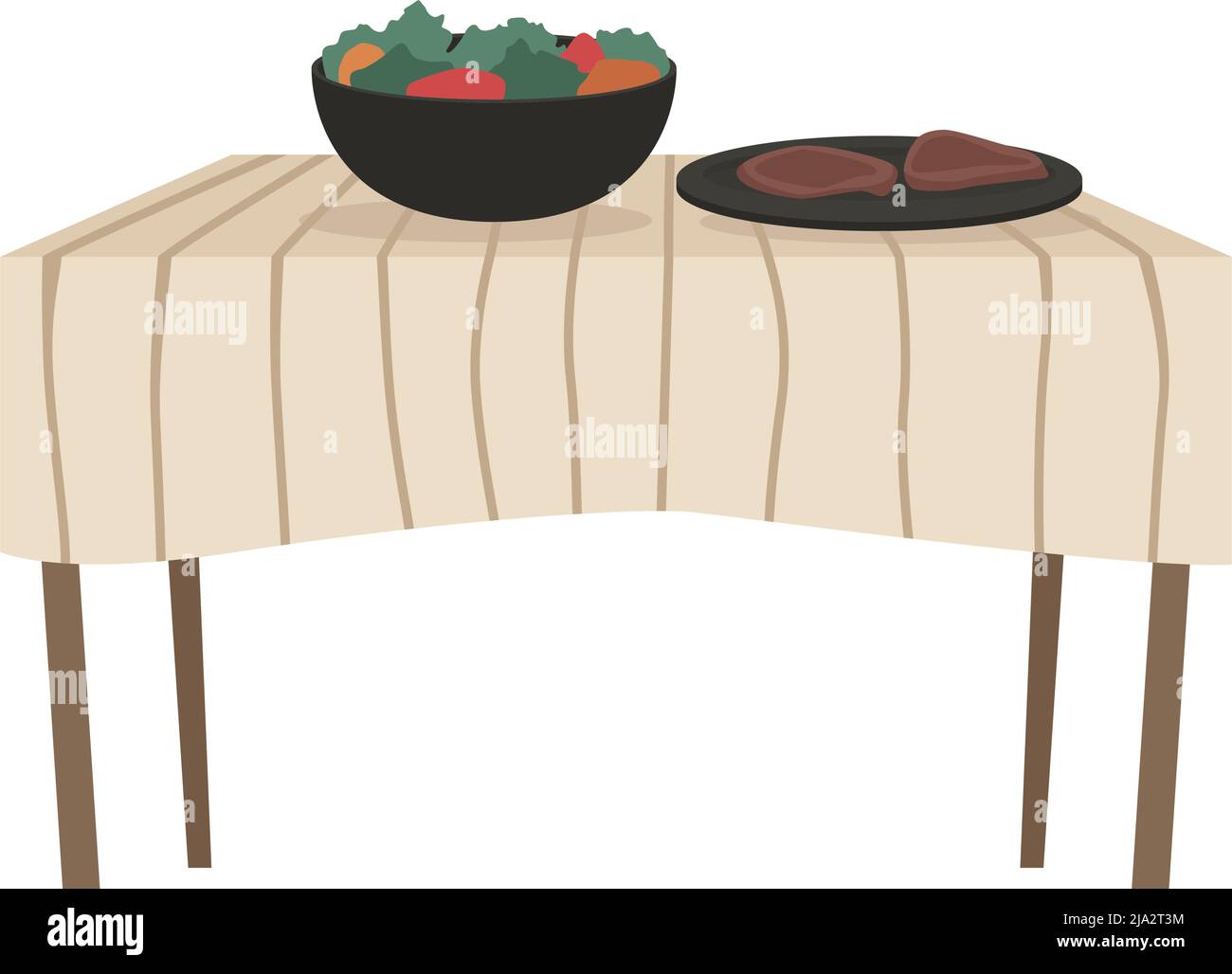 restaurant table with food Stock Vector Image & Art - Alamy