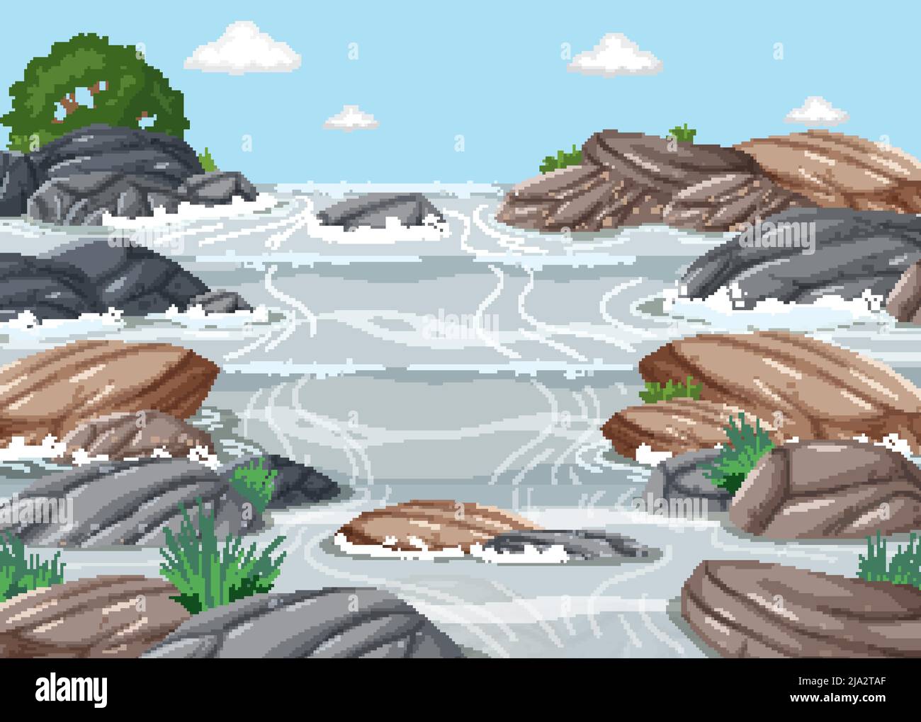 Rapid water flow background illustration Stock Vector Image & Art - Alamy