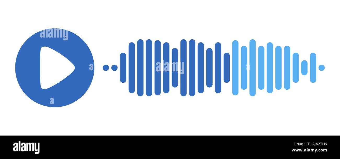 Recording of audio message template. UI element of audio record for ...