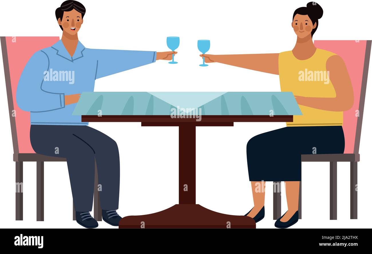 Toasting with cups Stock Vector Images - Alamy