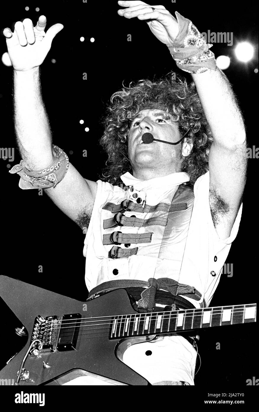 Sammy Hagar performs at the Forum in Los Angeles in 1983 Credit: Ron ...
