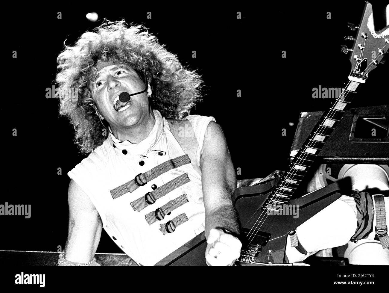 Sammy Hagar performs at the Forum in Los Angeles in 1983 Credit: Ron ...